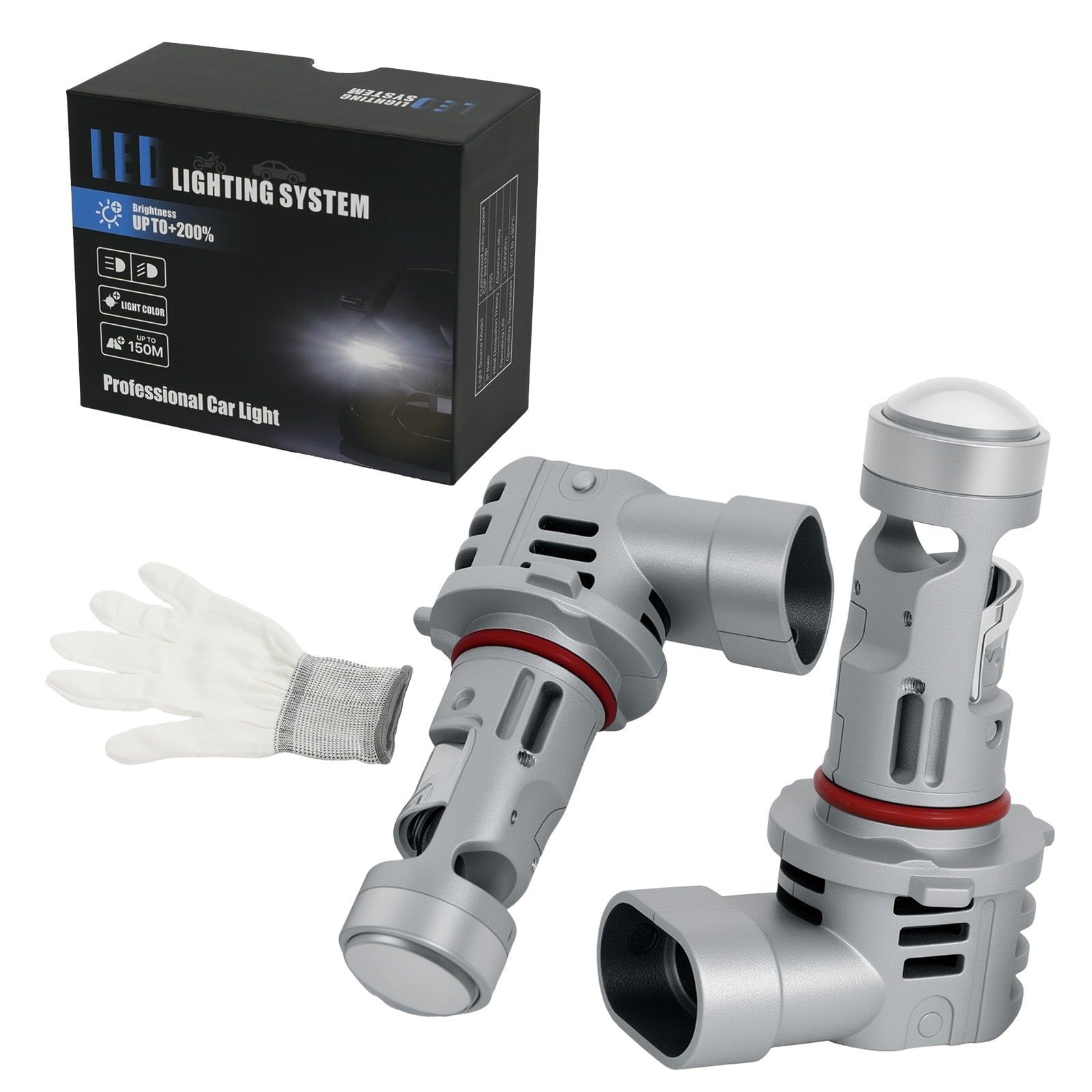 POLARPRA 9005 LED Headlight Bulbs 20000LM, 6500K Cool White, Plug and